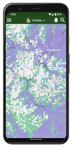 Dirtbike Adventures Map & Planning App, Trailforks