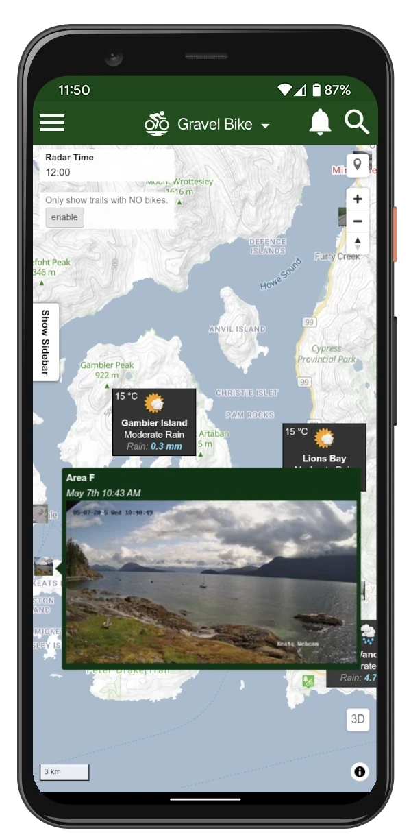 Gravel Biking Map & Planning App, Trailforks