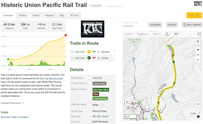 Gravel Biking Map & Planning App, Trailforks