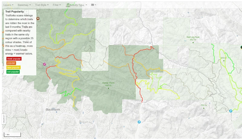 Gravel Biking Map & Planning App, Trailforks