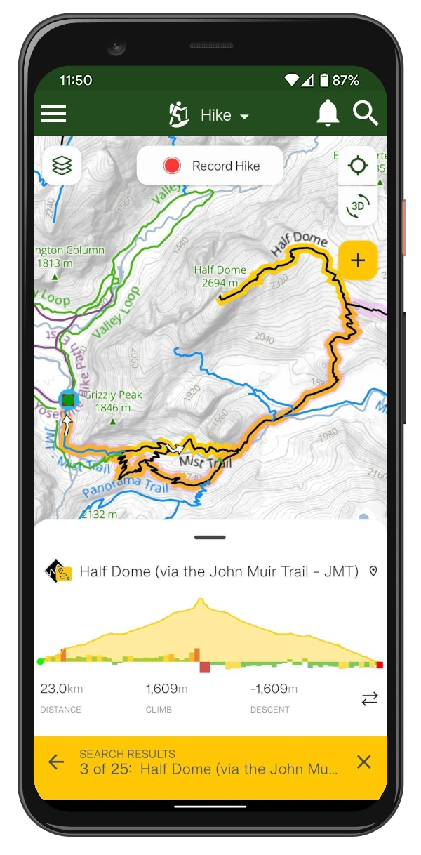 Hiking Adventures Map & Planning App, Trailforks
