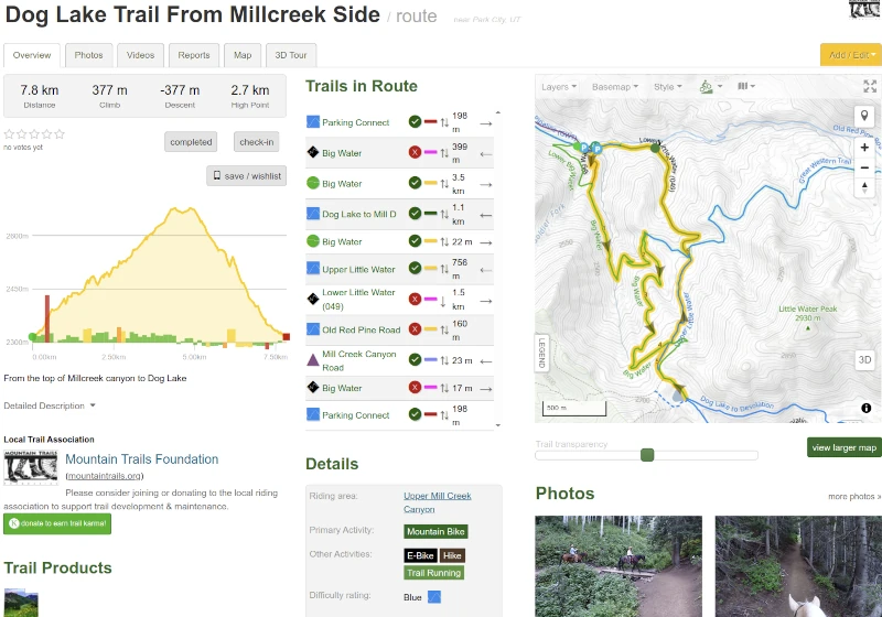 Hiking Adventures Map & Planning App, Trailforks