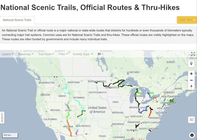 Hiking Adventures Map & Planning App, Trailforks