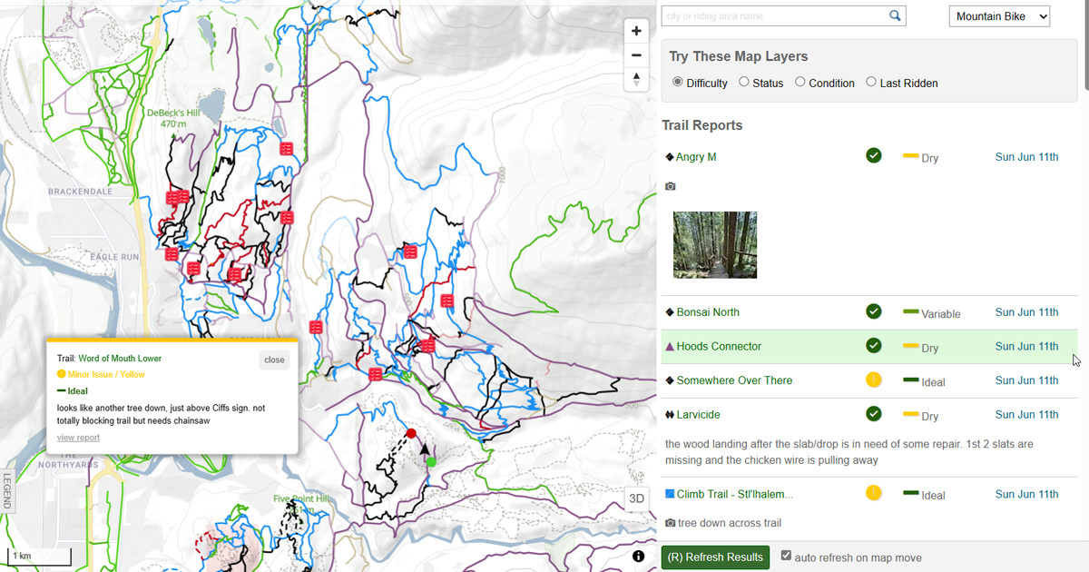 Trail Reports Map | Trailforks