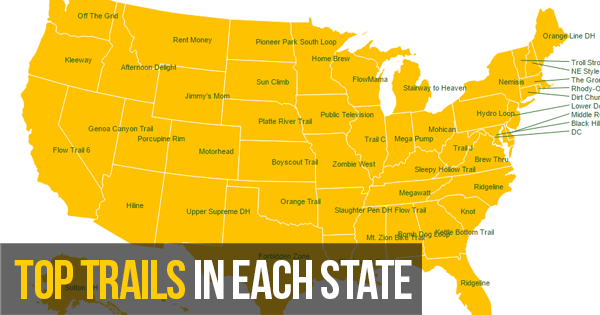 Most Popular Mountain Bike Trails in Each US State | Trailforks